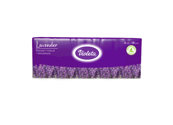 VIOLETA PAPIRNE MARAMICE LAVANDA 10/1 3 SLOJA 24# - Tesco - online shop